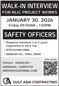Walk-In Interview for Safety Officer Position at Oil & Gas Project ...